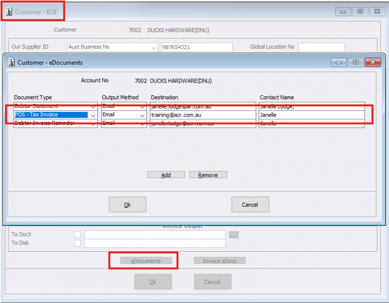 Point of Sale System: Global Parameters > new eDocument Output – ACR ...